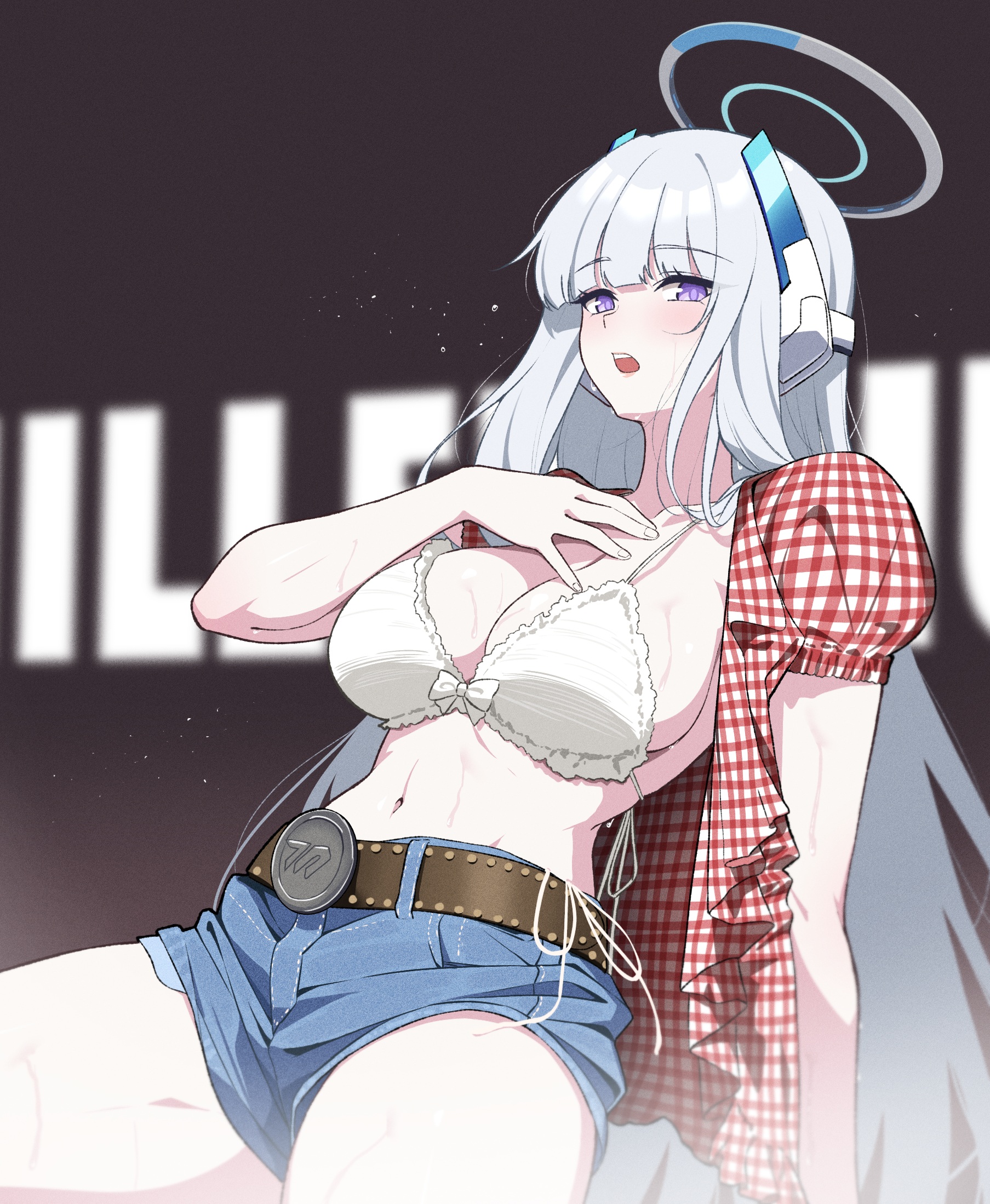 reia 76 blue archive ushio noa bikini halo open shirt swimsuits wet | #1243075 | yande.re